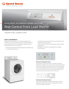 Front Load Washers - Speed Queen® Commercial